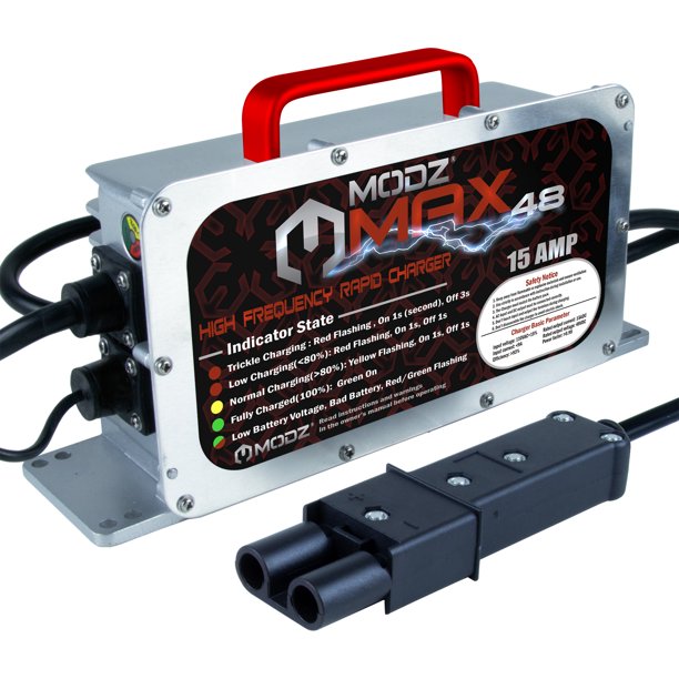 MODZ MAX48 15 Amp Yamaha G19 G22 Battery Charger for 48 Volt Golf Carts