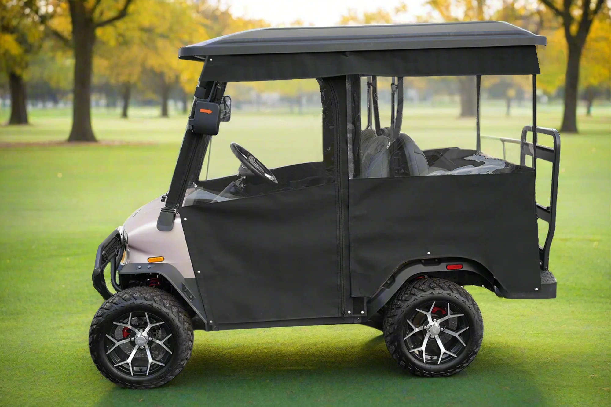 Denago Nomad XL 4 Passenger DoorWorks Golf Cart Enclosure With Tracks ...