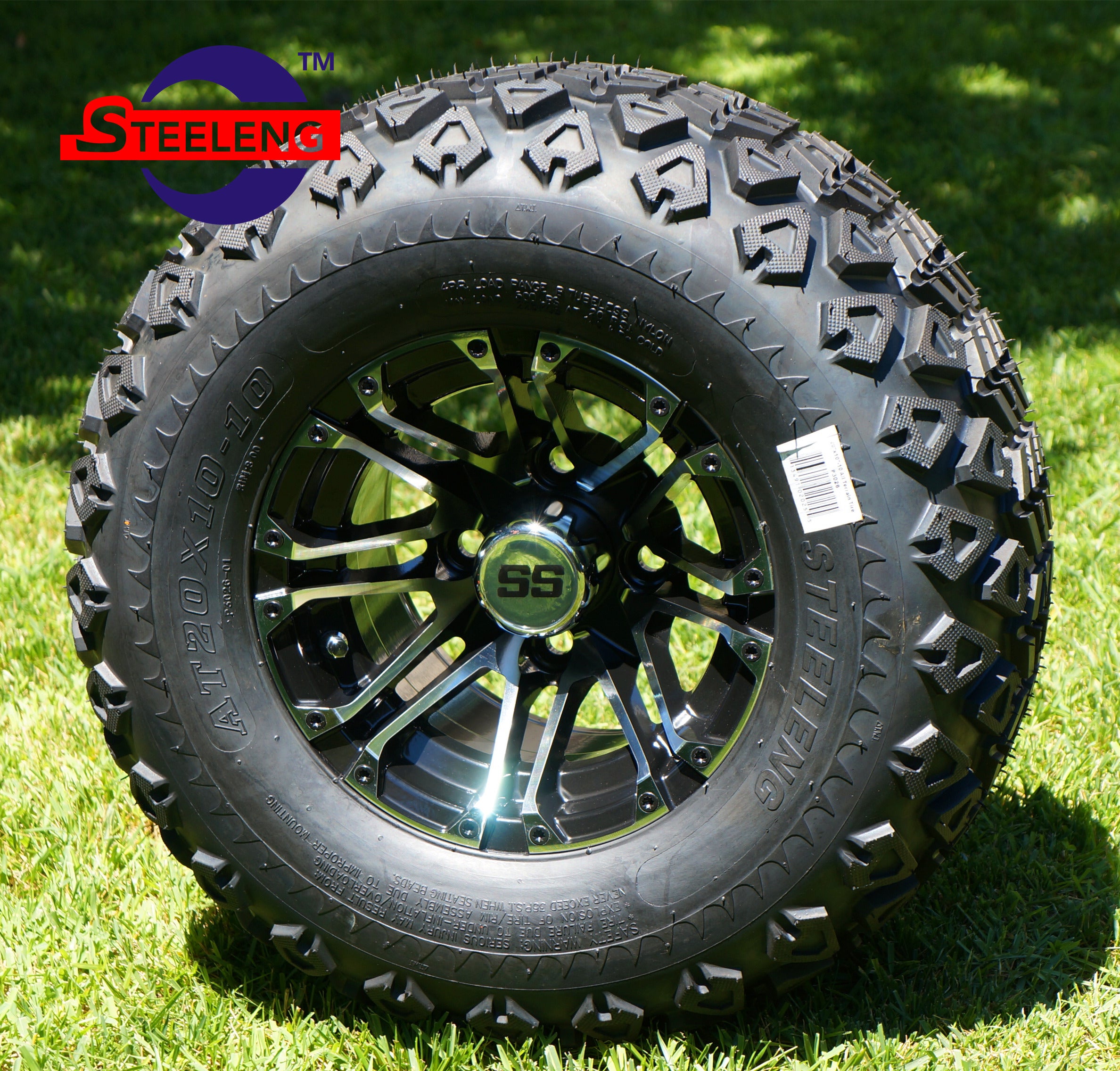 10" LANCER MACHINED/BLACK - 20x10.00-10 All-Terrain TIRES AND WHEELS C ...