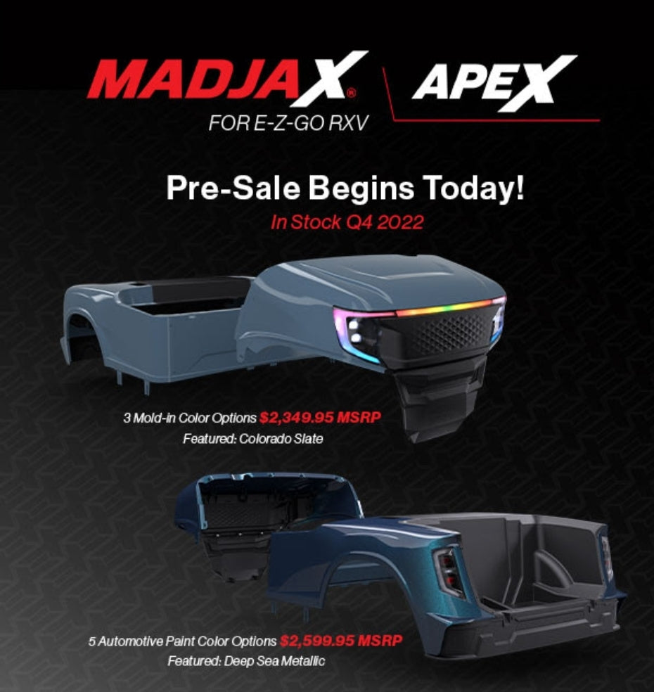 Madjax Apex Body Kit for E-Z-GO RXV Golf Carts Fit Year 2008 and Up ...