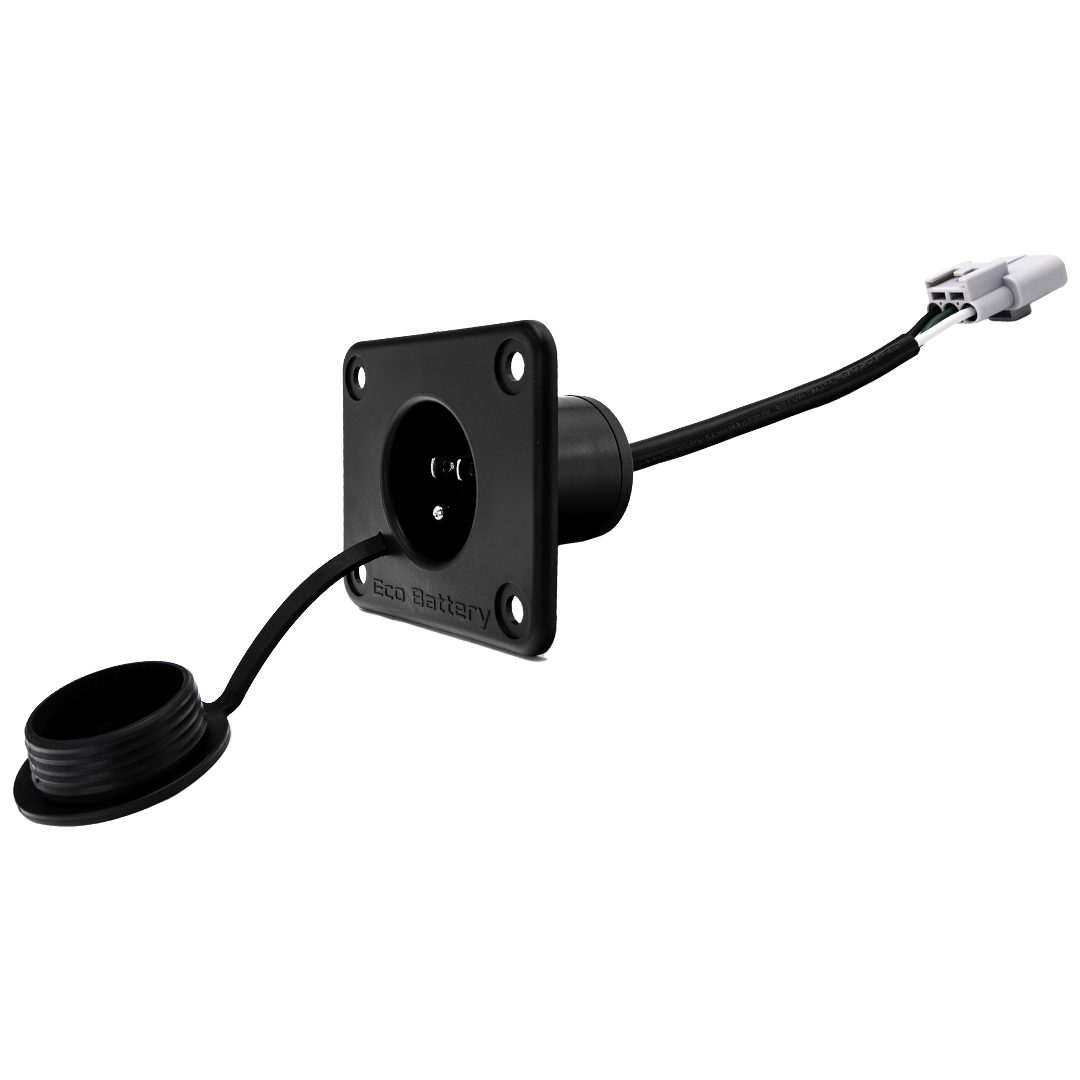 Ezgo TxtCharger Receptacle Replacement Plug with New 3 Pin Plug – Elite ...